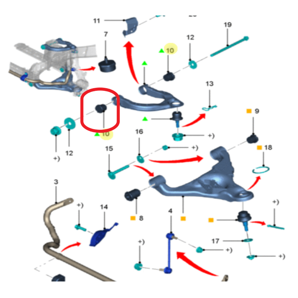 Bucha Bandeja Inferior Suspensão Dianteira Ranger 2012 A2019 - Rafe ...