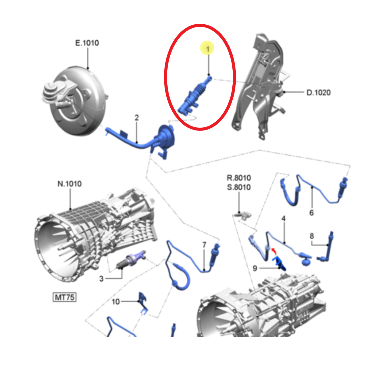 Cilindro Mestre Embreagem Hidráulica Ford Ranger 2012 A 2019 - Rafe ...